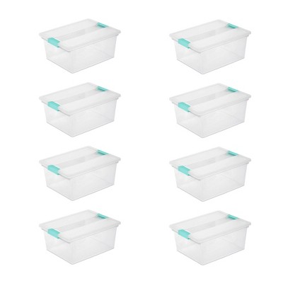 Sterilite Convenient Small Home 2-tiered Layer Stack Carry Storage Box ...