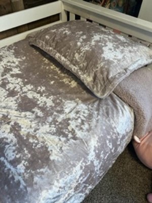 Twin/twin Xl Arabella Crushed Velvet To Faux Shearling Soft Reversible ...