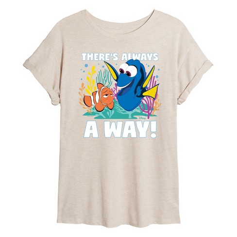 Women's - Disney - There's Always A Way Oversized Graphic T-shirt : Target
