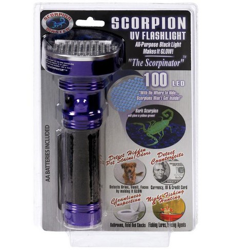 Scorpion 100 Led Assorted Led Uv Flashlight Aa Battery : Target