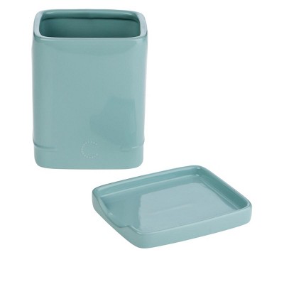 Curtis Stone 2-piece Spoon Rest And Utensil Crock Refurbished Turquoise ...