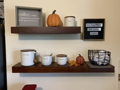 36" Floating Wood Shelf Natural - Threshold™ : Target