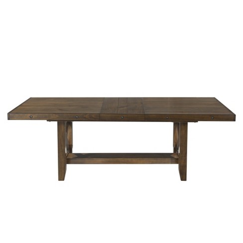 Francis Extendable Dining Table Brown - Picket House Furnishings: Rubberwood, Seats 6, With Leaf ...
