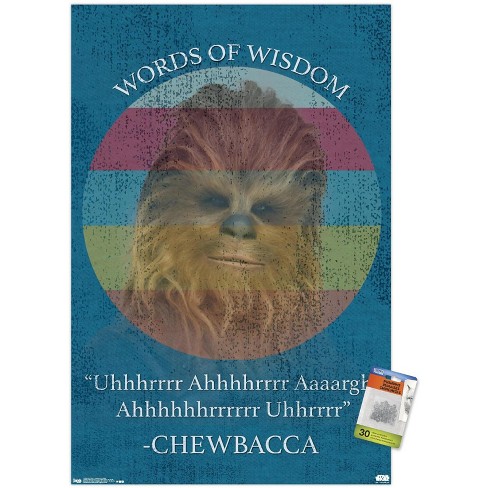 Trends International Star Wars: Saga - Chewbacca Quote Unframed Wall ...
