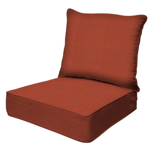 Honeycomb Outdoor Deep Seating Cushion Set - Textured Solid Terracotta ...