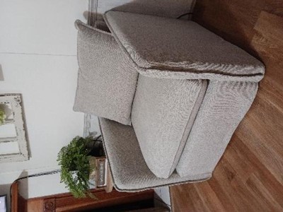 Berea Slouchy Lounge Chair With French Seams Textured Mushroom ...