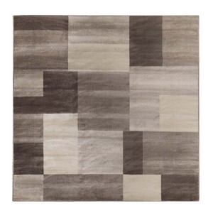 Modern Geometric Color Block Indoor Area Rug Or Runner, 5'x5' Square ...