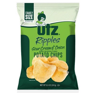 Utz Ripples Sour Cream & Onion Potato Chips - 7.75oz : Target