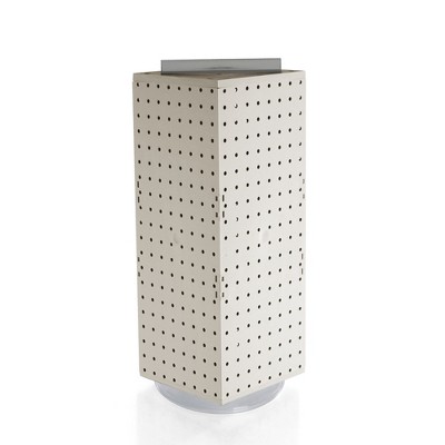 Azar Displays White Four-sided Revolving Pegboard Counter Display With ...