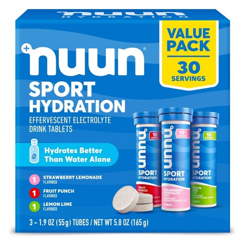 Nuun Hydration Sport Drink Dissolving Vegan Tablets - Variety Pack ...