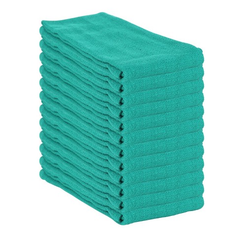 Huck Cotton Cleaning Towels 16x26 Green (12/pack) : Target