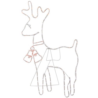 Northlight 36" Lighted Standing Reindeer Silhouette Outdoor Christmas ...