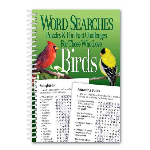 Word Searches, Puzzles And Fun Facts For Those Who Love Birds - By ...