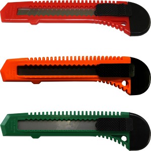 MotoProducts 24 Bulk 6" Box Cutters Assorted Colors with Snap-Off ...