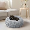 Petami Calming Dog Bed For Puppy Cat Kitten, Round Washable Pet Bed ...