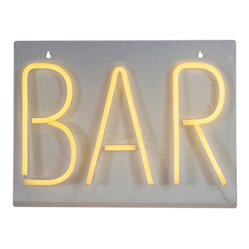 Northlight 16" Yellow Neon Style Bar Led Lighted Wall Sign : Target