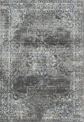 Rugs America Preston Ps35a Shadow Bay Blossom Transitional Vintage Gray ...