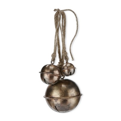 Set Of 3 Metal 13.05" Bohemian Bell Bronze - Olivia & May: Decorative ...