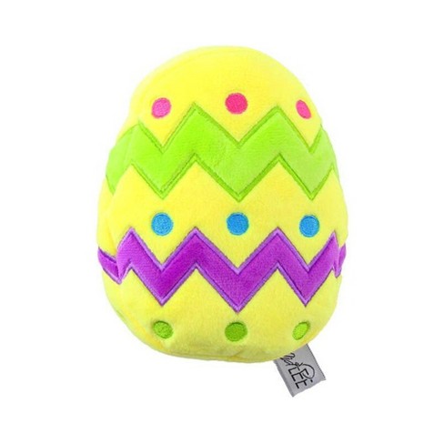 Midlee Plush Easter Egg Dog Toy With Squeaker (yellow)-large : Target