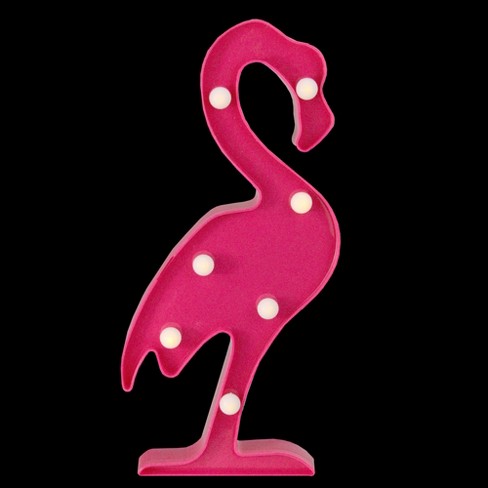 Northlight 11.75" Battery Operated Led Lighted Flamingo Marquee Sign ...