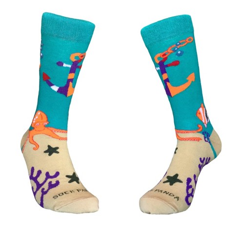 Under The Sea Anchor And Octopus Socks - Size 6-8 (tween Sizes, Small ...
