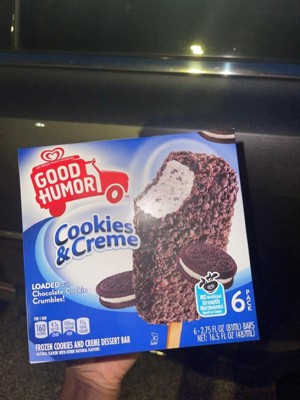 Good Humor Cookies & Crème Frozen Dessert Bars - 16.5oz/6ct : Target