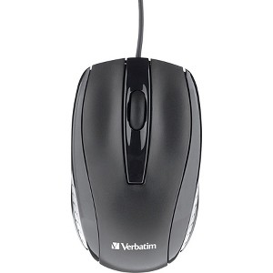 Verbatim Corded Optical Mouse Black : Target
