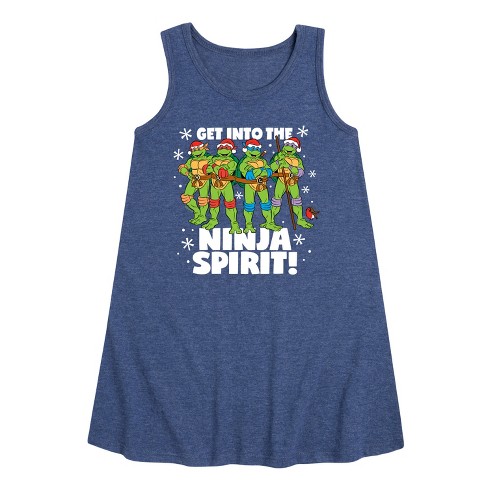 Teenage Mutant Ninja Turtles Get Into The Ninja Spirit Graphic Sleeveless Aline Dress - Heather ...