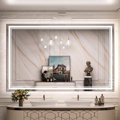 Keonjinn Led Bathroom Vanity Mirror, Front Light & Backlit, 3 Color ...