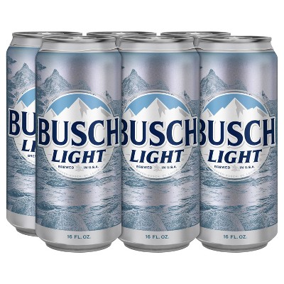 Busch Light American Lager Beer - 6pk/16 fl oz Cans : Target