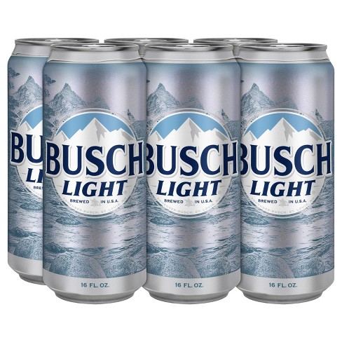 Busch Light Beer - 6pk/16 Fl Oz Cans : Target