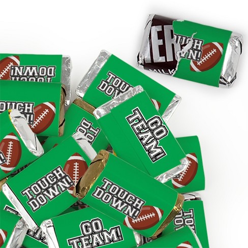 123 Pcs Green Football Party Candy Favors Hershey's Miniatures ...