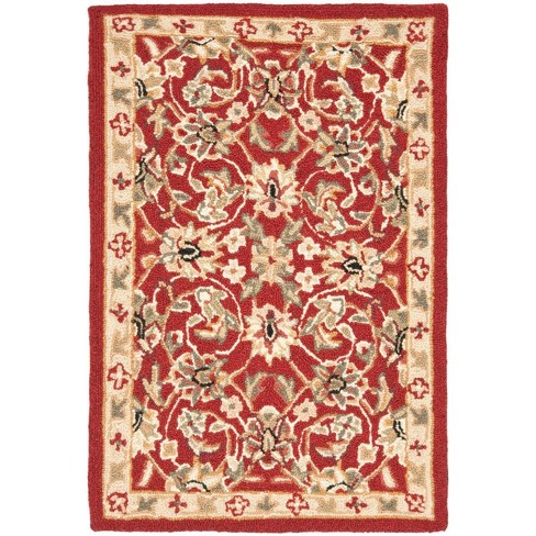 Chelsea Hk78 Hand Hooked Accent Rug - Burgundy/ivory - 2'6"x4 ...