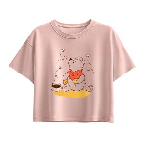 Girls' - Winnie the Pooh - Honey Bees Short Sleeve Boxy Graphic T-Shirt ...