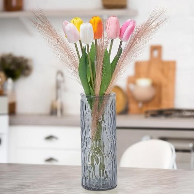 Brite Crown Net Focus Artificial Tulip Flower Arrangement Set-8 Pieces ...