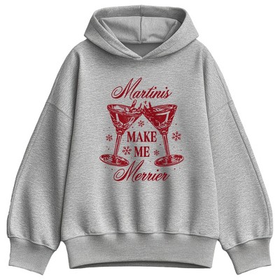 Women's - Instant Message - Martinis Make Me Merrier Oversized Fleece ...