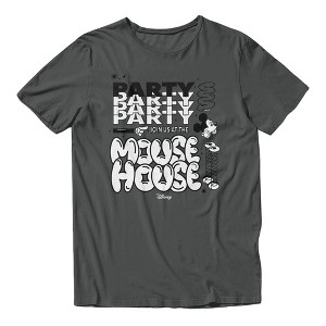 Disney Mickey Mouse Mens Party At The Mouse House T Shirt - Charcoal ...