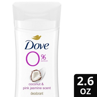 Dove Beauty 0% Aluminum Coconut & Pink Jasmine Women's Deodorant Stick ...