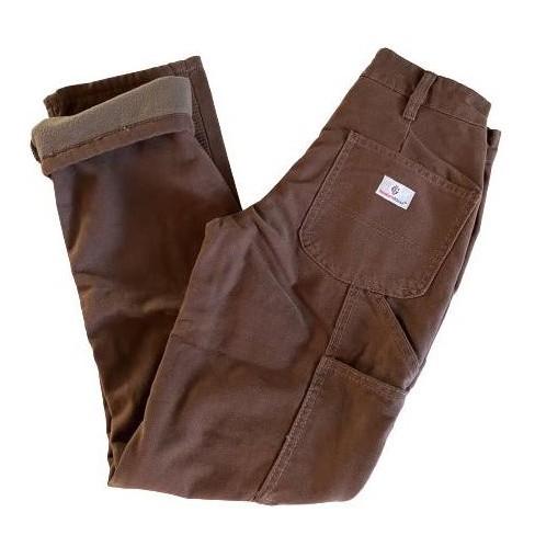 Insulated Gear Women's Carpenter Style Fleece Lined Canvas Work Pants ...