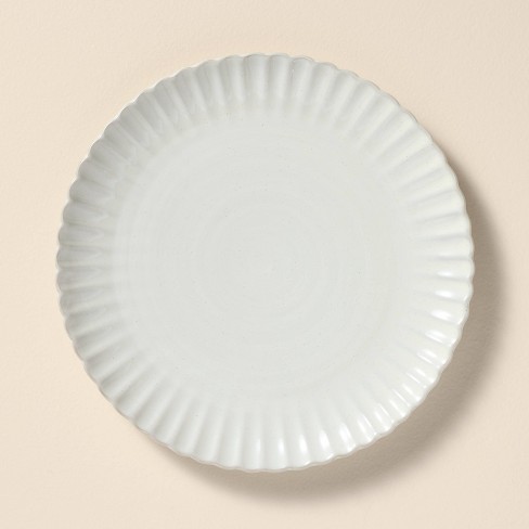 10.5" Scalloped Edge Stoneware Dinner Plate - Hearth & Hand™ With ...