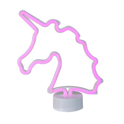 Northlight 11" Battery Operated Neon Style Led Unicorn Table Light ...