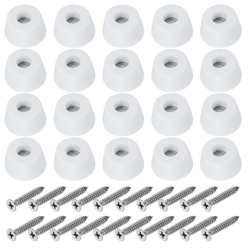 Unique Bargains Non Slip Rubber Cutting Board Feet With 304 Stainless Steel Screws White 12pcs Target
