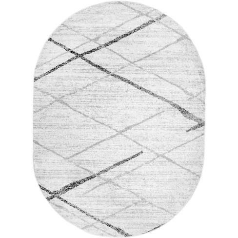 Nuloom Oval 3x5 Thigpen Contemporary Area Rug, Grey, Abstract Lines ...