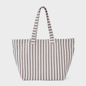 Striped Oversized Cotton Tote Bag - Universal Thread™ Brown : Target