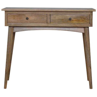 Solid Wood Hallway Console - Oak 2-Drawer Entryway Storage Console : Target