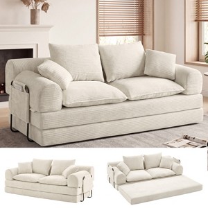 Dyonery 78" Cloud Boneless Couch, Deep Seat Modular Sectional Sofa ...