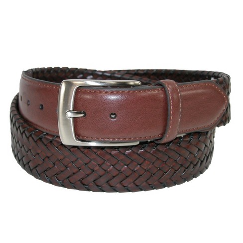 Danbury Men's Comfort Stretch Leather Braided Belt, 36, Tan : Target