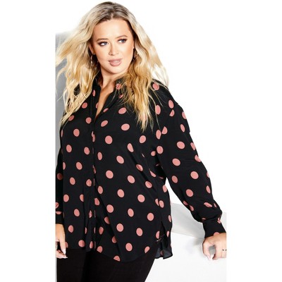 Refinity | Women's Plus Size Grace Shirt - Black - 20w : Target