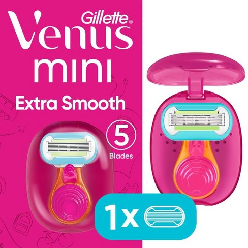 Venus Mini Extra Smooth On The Go Women's Razor + 1 Razor Blade Refill ...