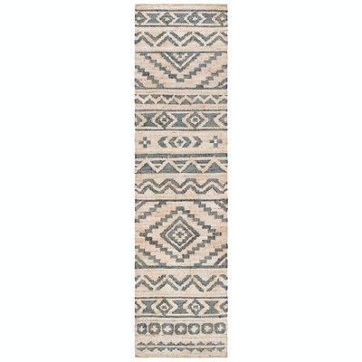 Kilim Klm751 Hand Loomed Runners - Natural/charcoal - 2'3"x7 ...
